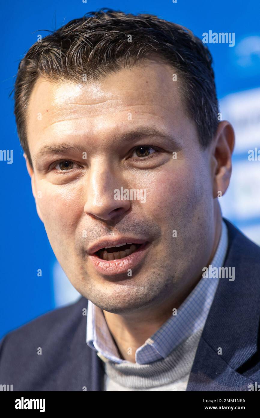 Berlin, Germany. 29th Jan, 2023. Soccer: Bundesliga, Hertha BSC, press ...