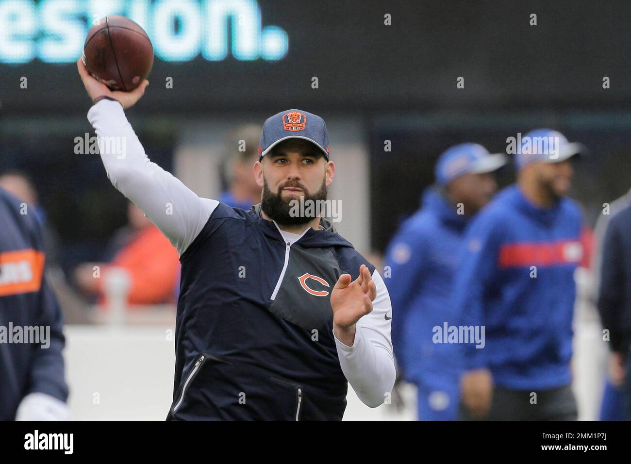 Chicago Bears quarterback Chase Daniel works out prior to an NFL ...