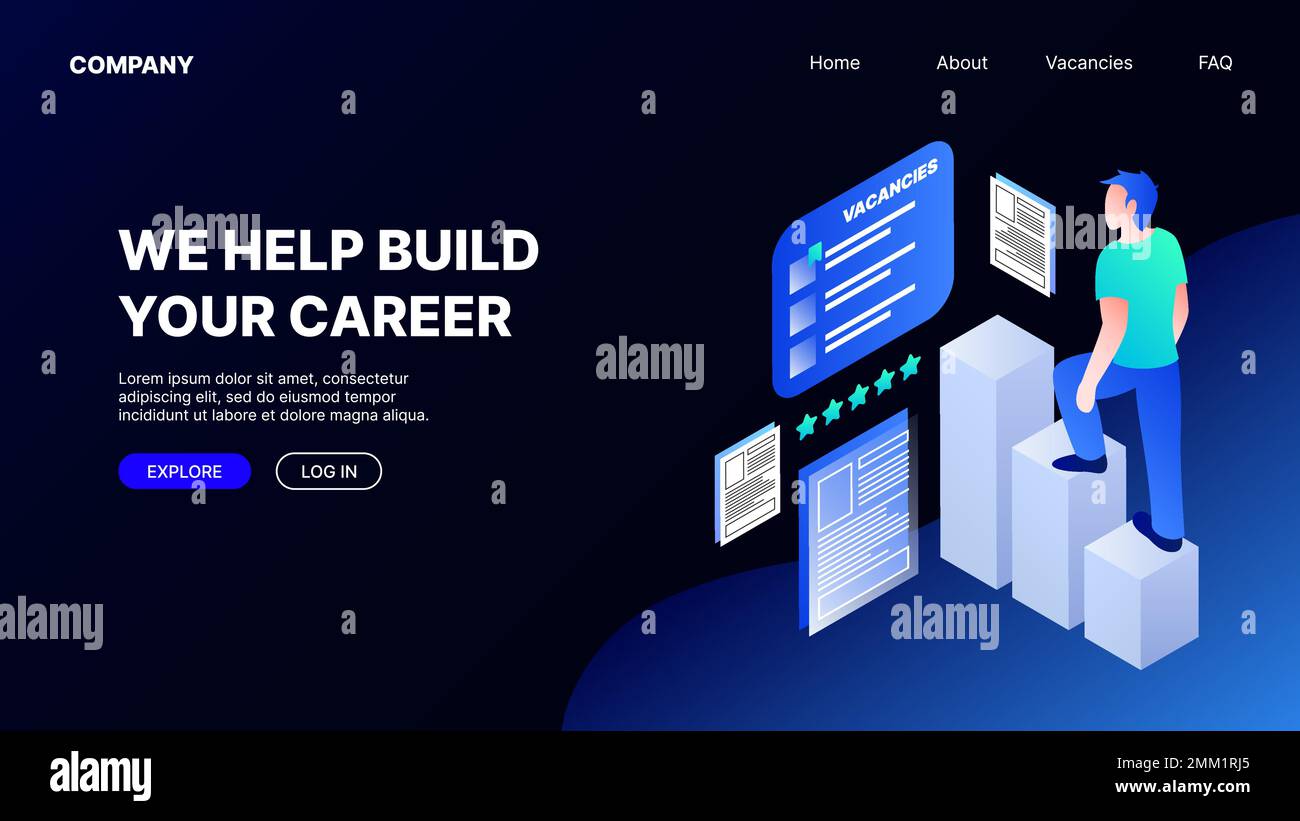 Recruitment Illustration Landing Page Concept. We help build your ...