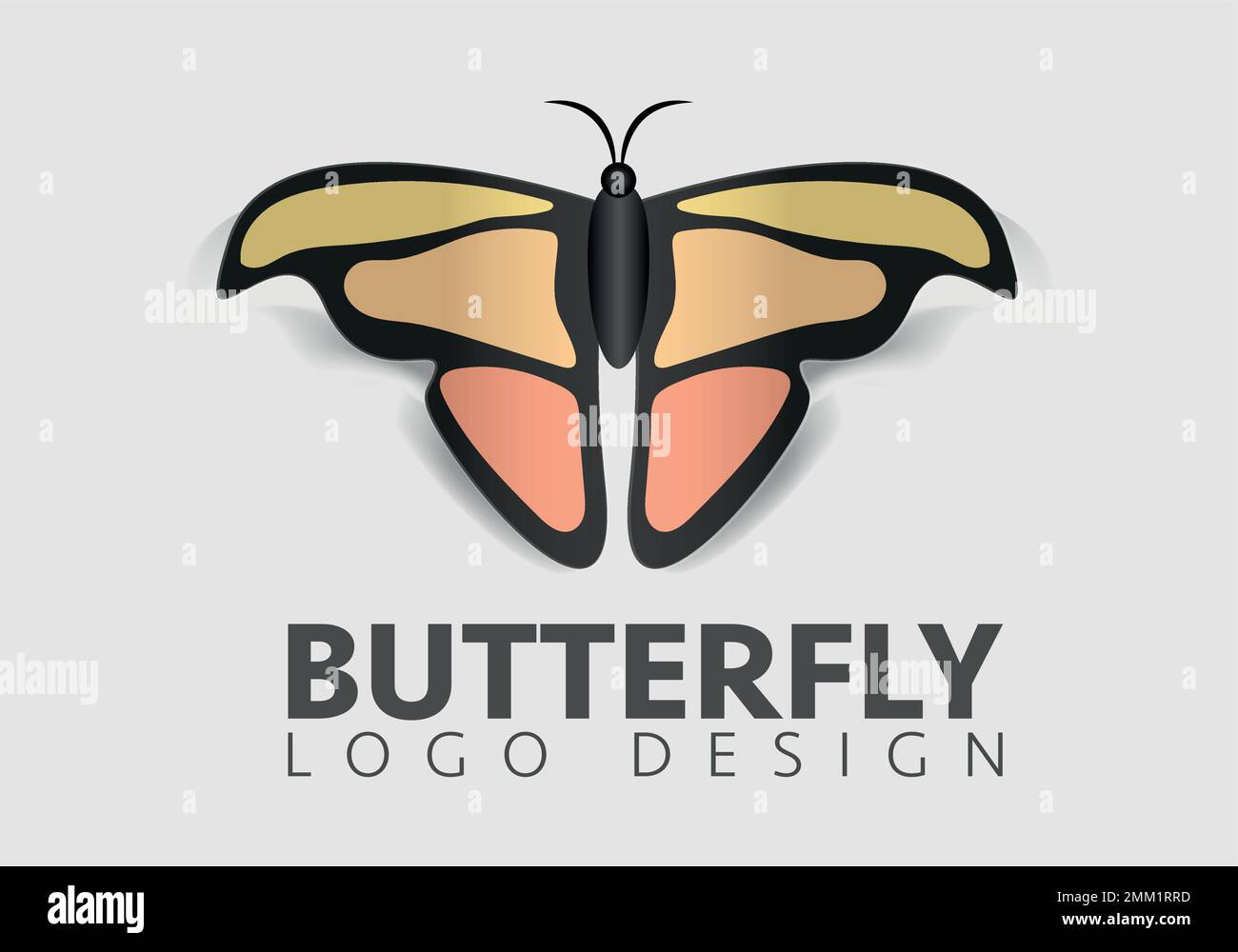 Simple beautiful butterfly vector logo design template open wings from ...