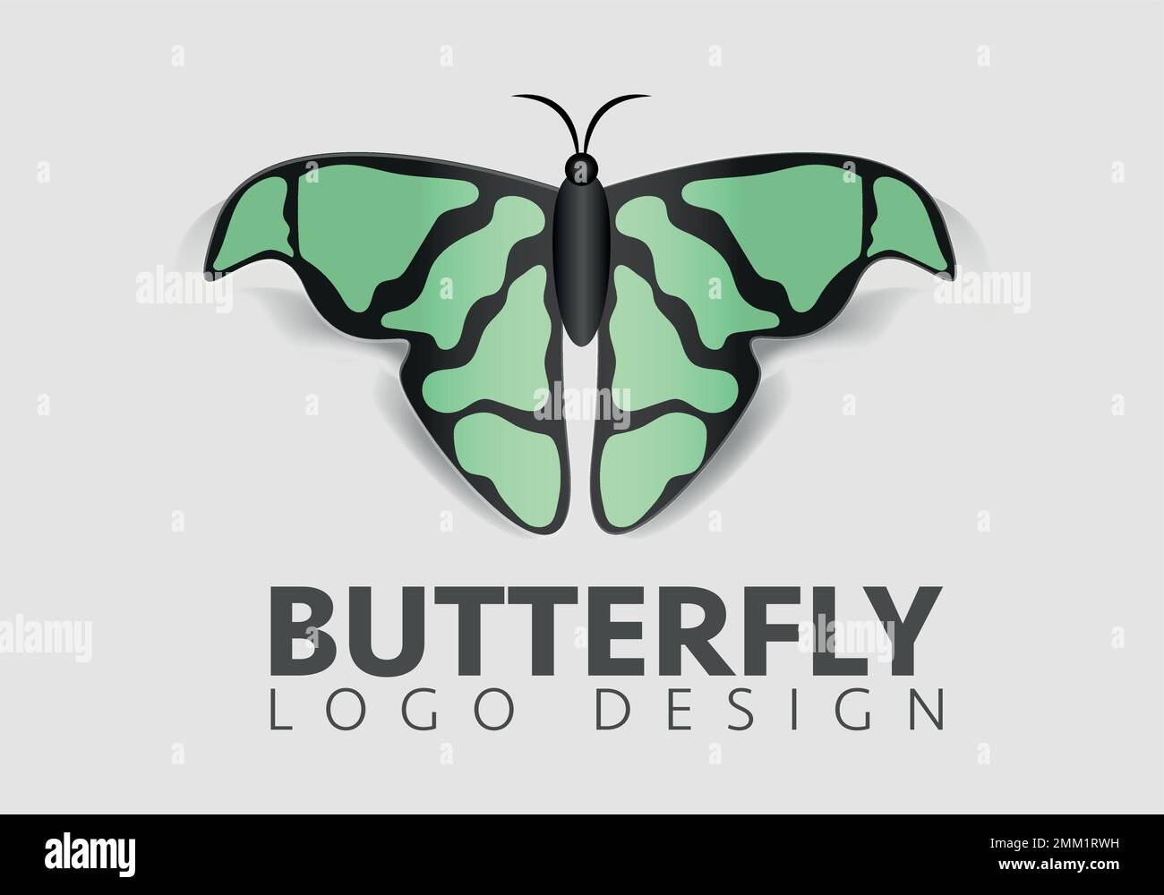 Simple beautiful butterfly vector logo design template open wings from ...