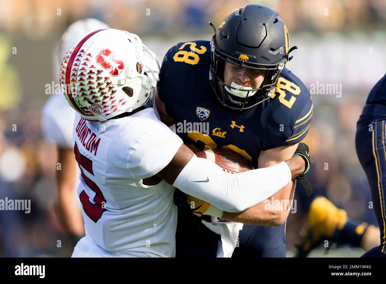 Stanford Cardinal safety Frank Buncom (5) tackles California Golden ...