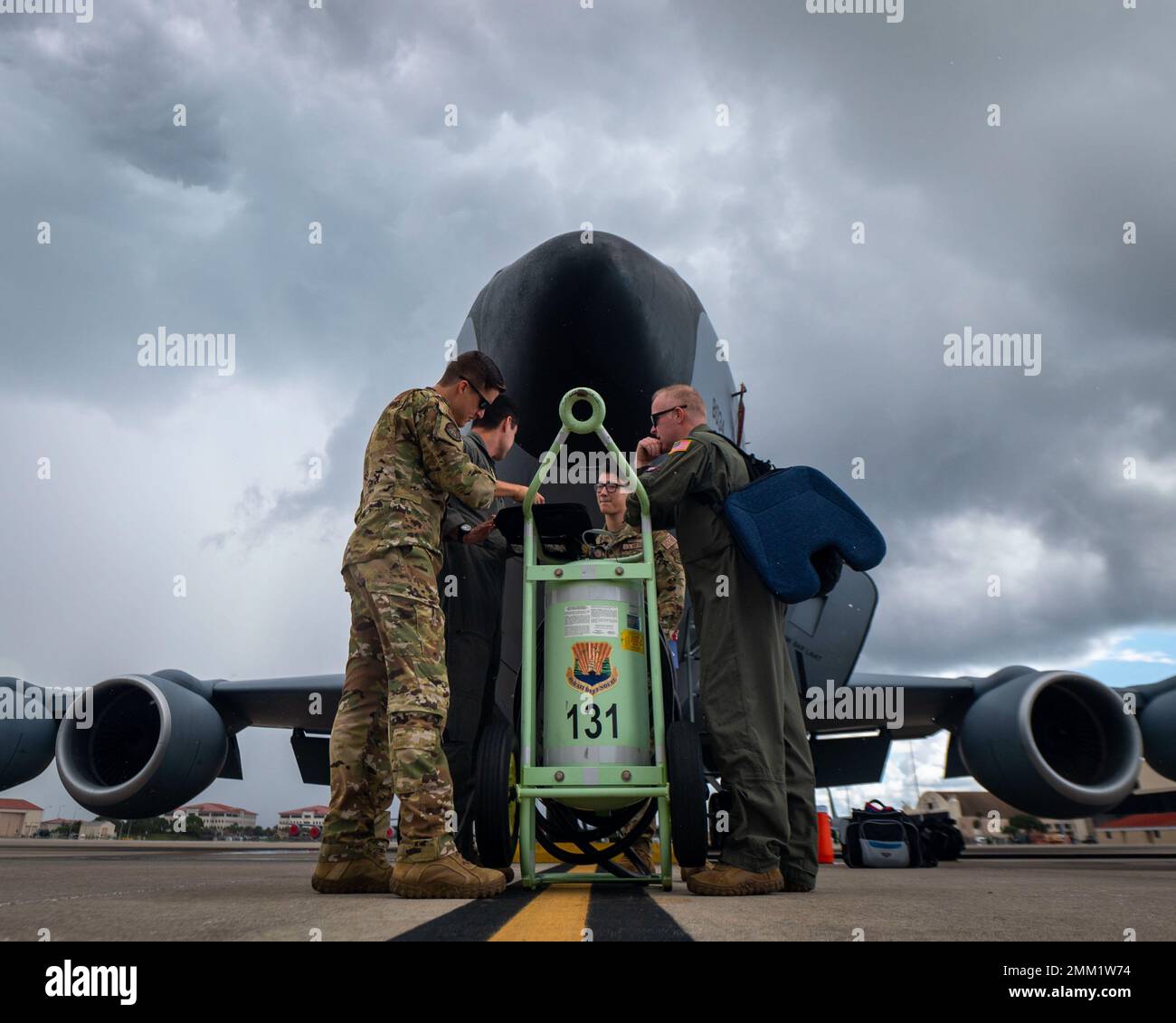 U.S. Air Force Col. Adam Bingham, 6th Air Refueling Wing commander ...