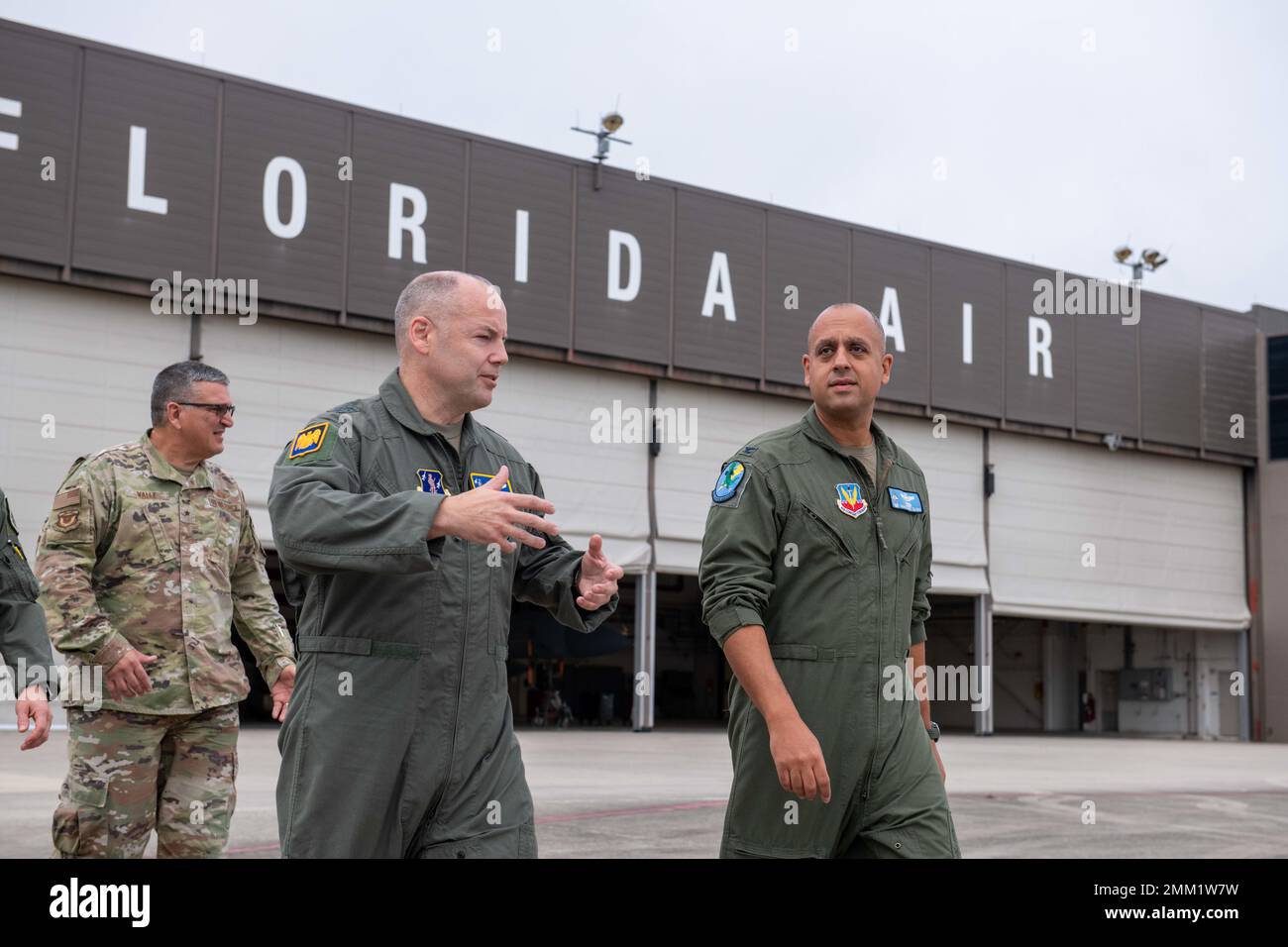 U.S. Air Force Maj. Gen. Duke Pirak, center, deputy director, Air ...