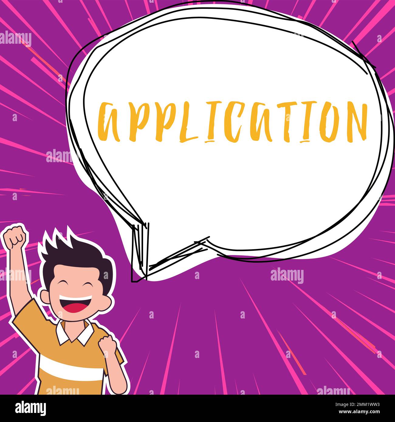 Hand writing sign Application. Word for an order for something formal ...