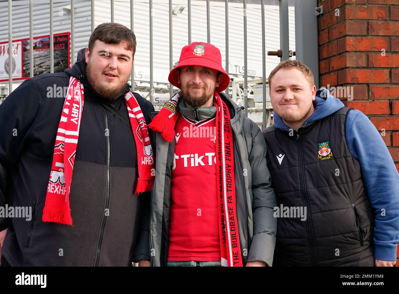 Wrexham fans outside the ground before the Emirates FA Cup fourth round ...