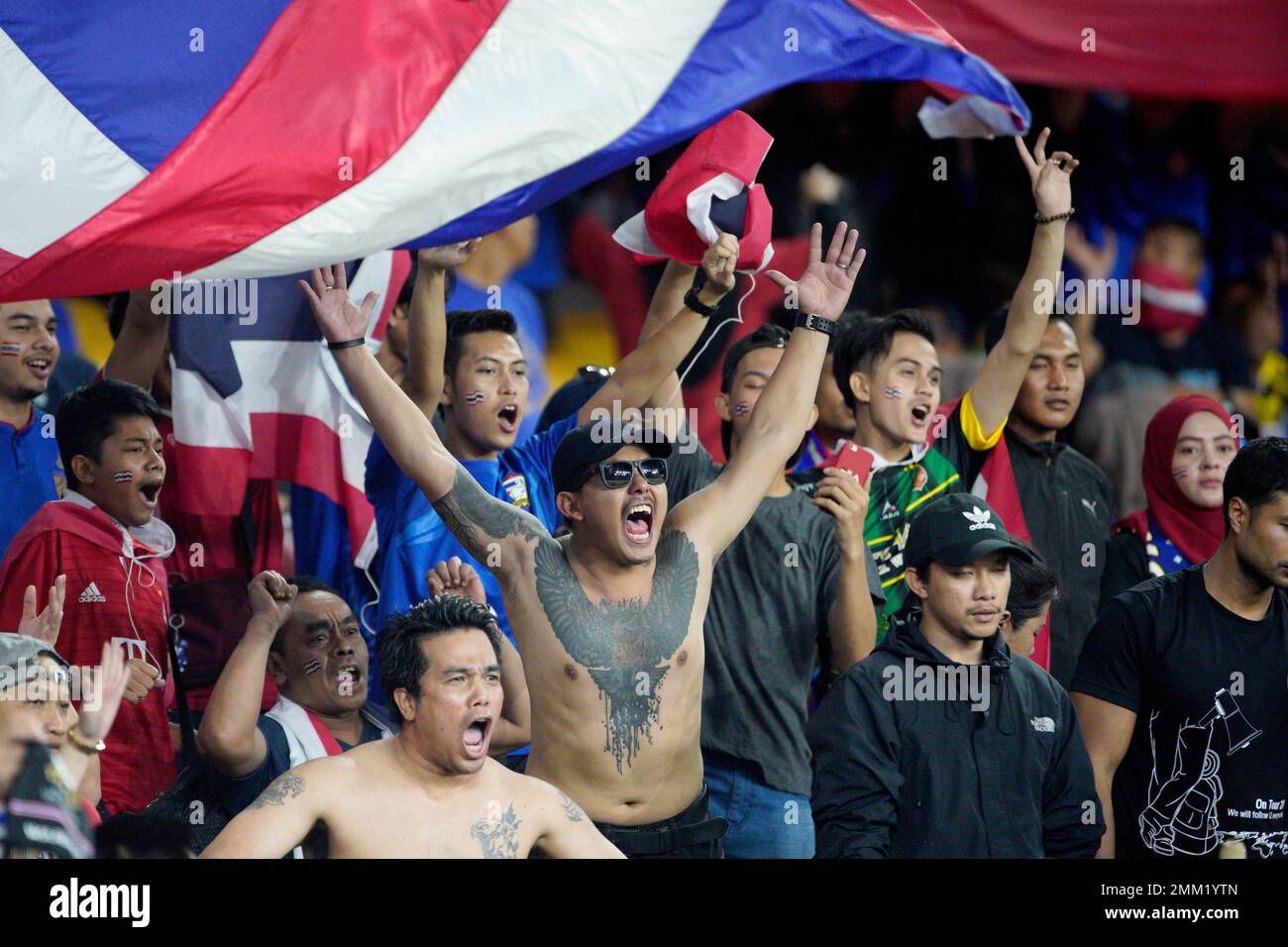 Thailand national football team supporters cheers before the AFF Suzuki ...