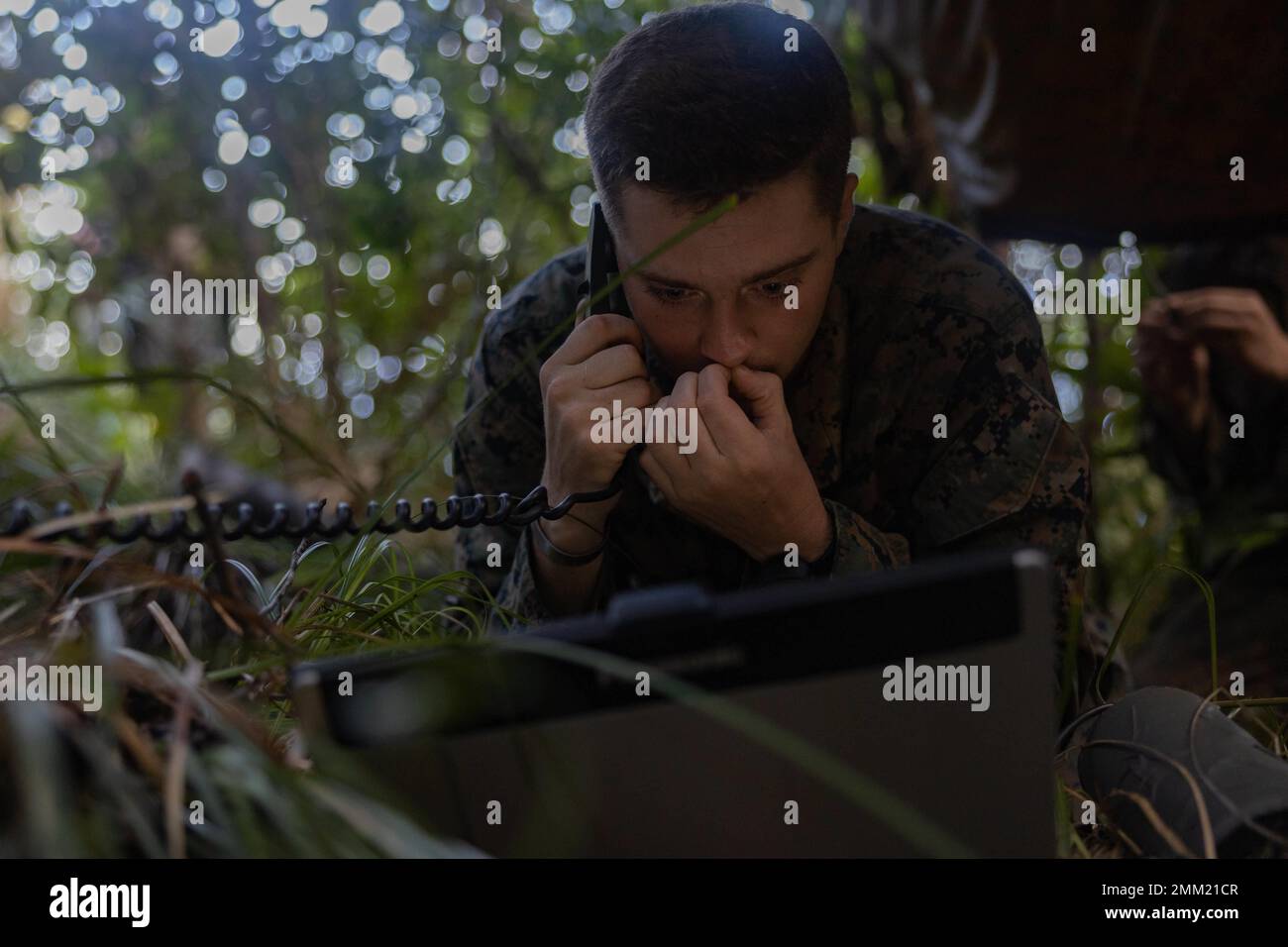 U.S. Marine Corps Cpl. Andrew Jeter, an aviation meteorological ...