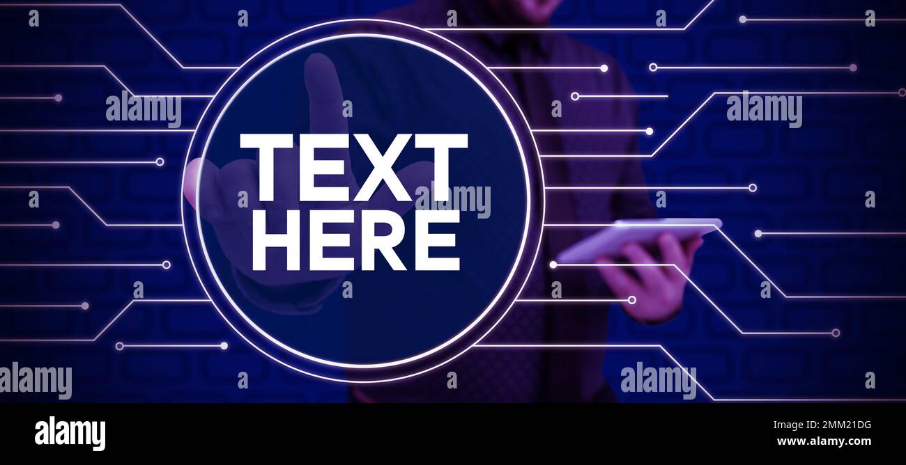 Text caption presenting Text Here. Conceptual photo Blank space to put ...