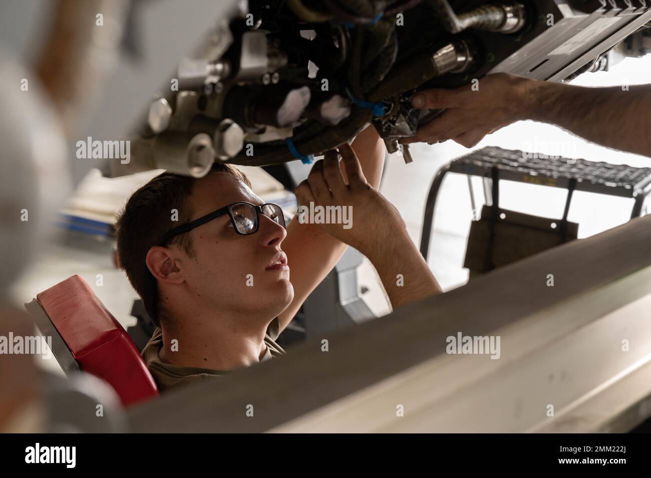 U.S. Air Force Airman First Class with the 1st Maintenance Squadron at ...