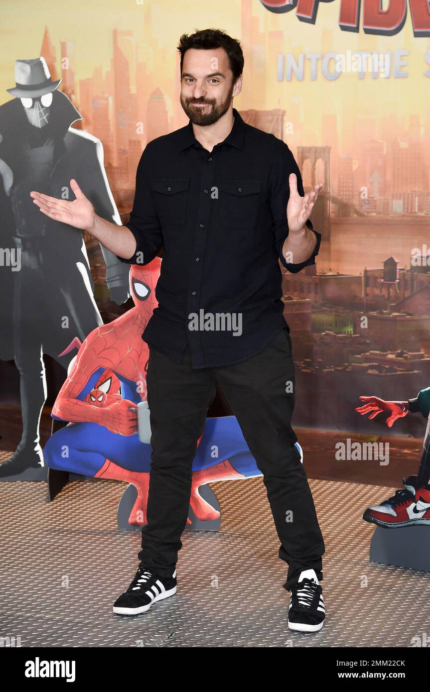 Jake Johnson attends the "Spider-Man: Into the Spider-Verse" photo call ...