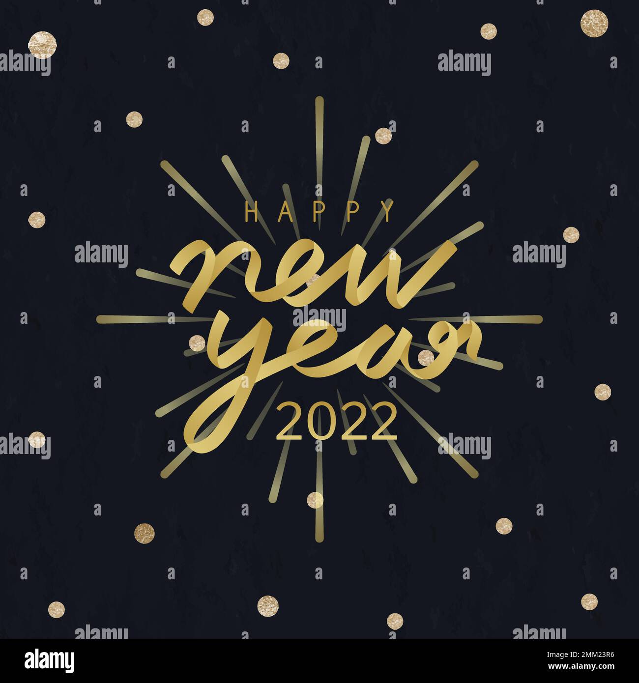 2022 gold glitter happy new year aesthetic season's greetings text on ...