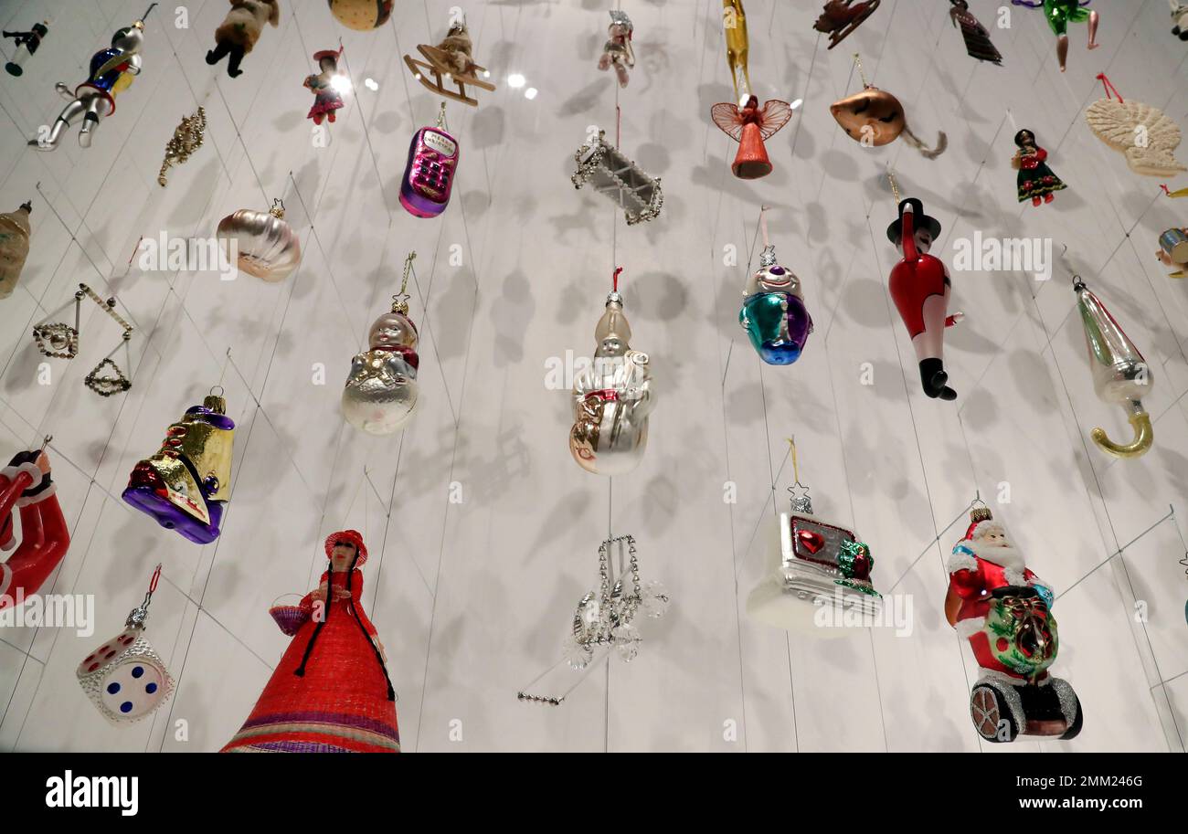 Christmas tree decorations are displayed at the German Historic Museum ...