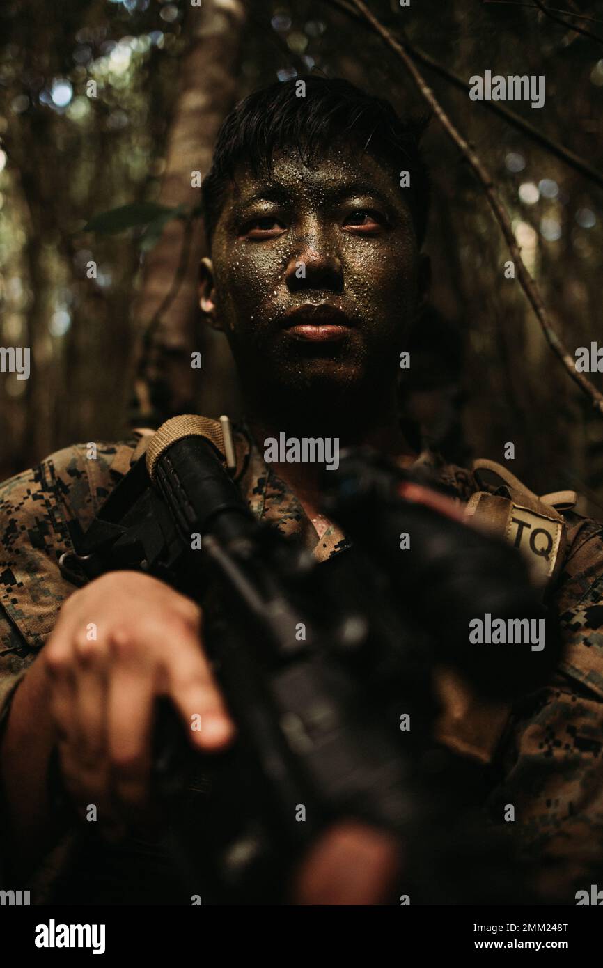 U.S. Marine Corps Lance Cpl. William Augsburger, a rifleman with Ground ...