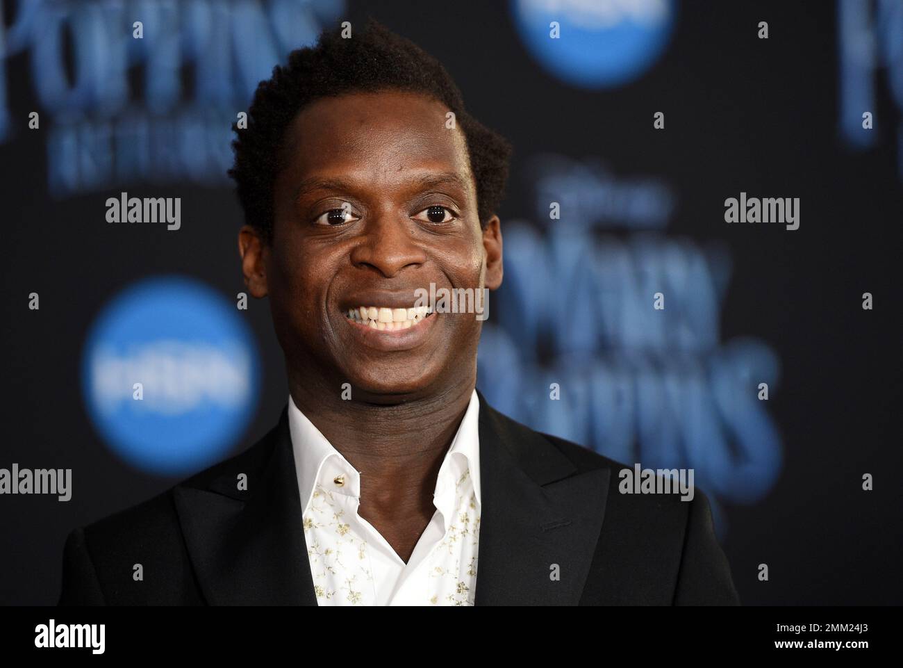 Kobna Holdbrook-Smith, a cast member in "Mary Poppins Returns," poses ...
