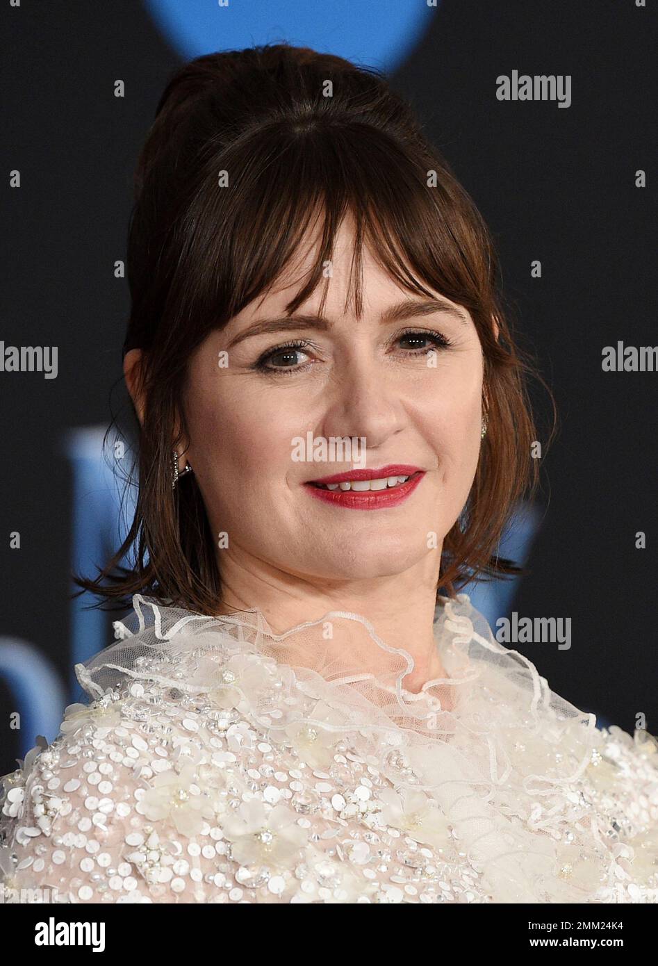 Emily Mortimer, a cast member in "Mary Poppins Returns," poses at the ...