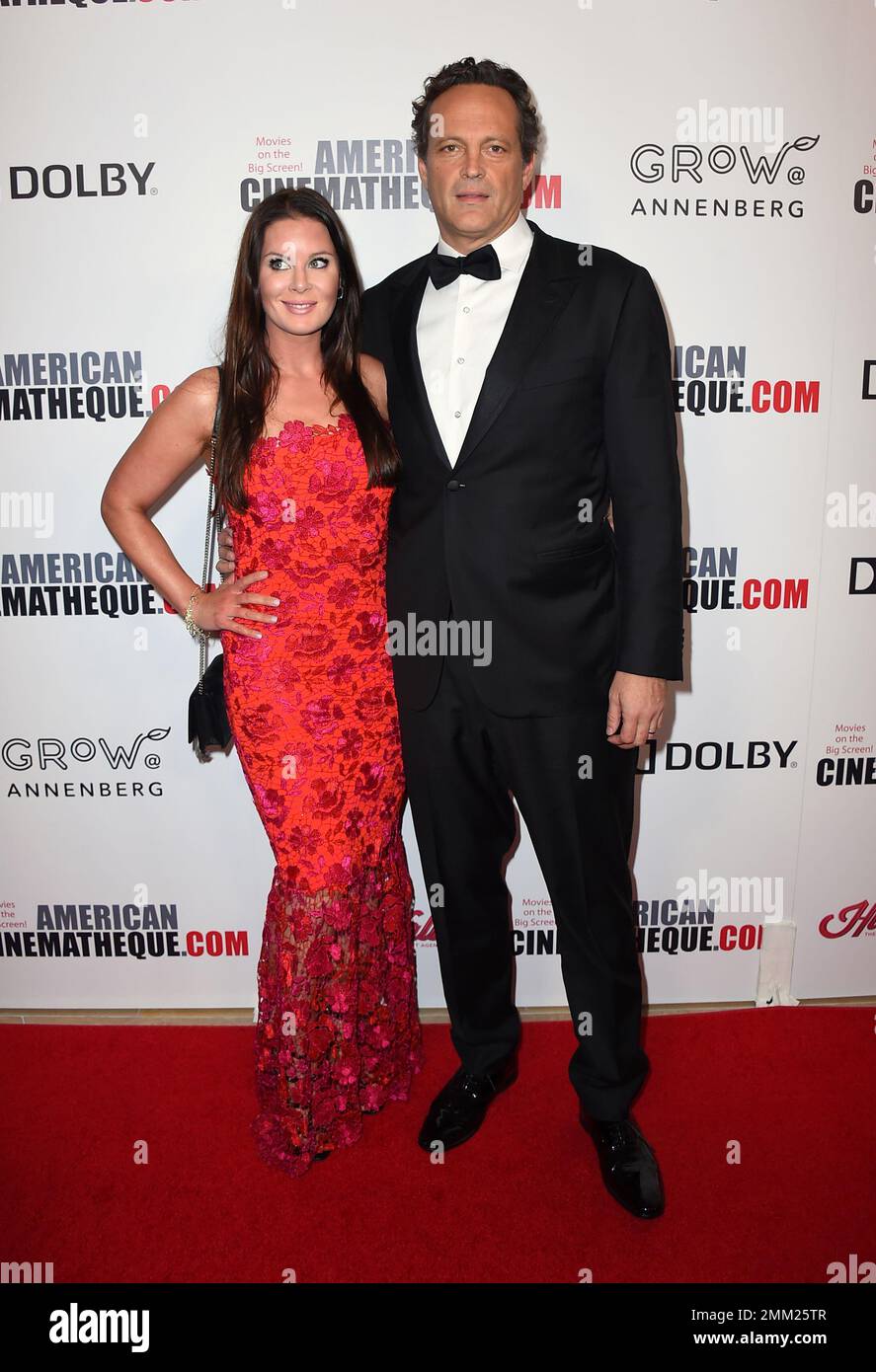 Vince Vaughn, right, and Kyla Weber arrive at the American Cinematheque ...