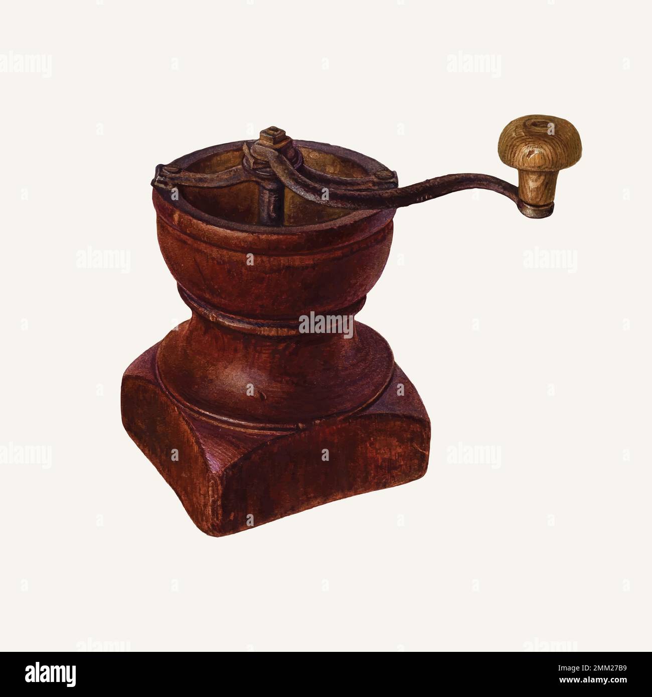 Vintage coffee grinder vector illustration, remixed from the artwork by ...