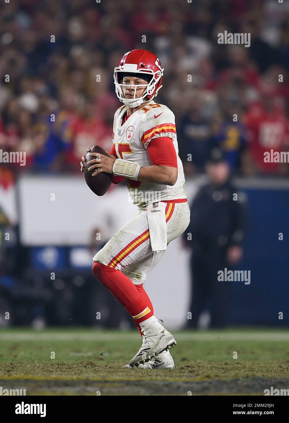 Kansas City Chiefs quarterback Patrick Mahomes in action during the ...