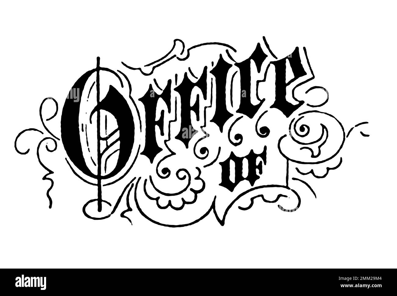 Antique 19th-century illustration of typeface. Published in Proben ...