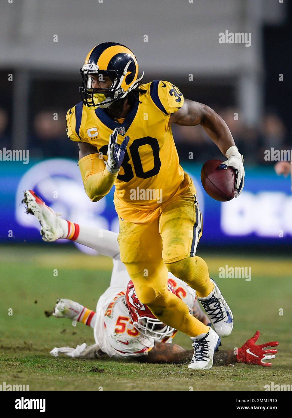 Los Angeles Rams running back Todd Gurley in action during the second ...