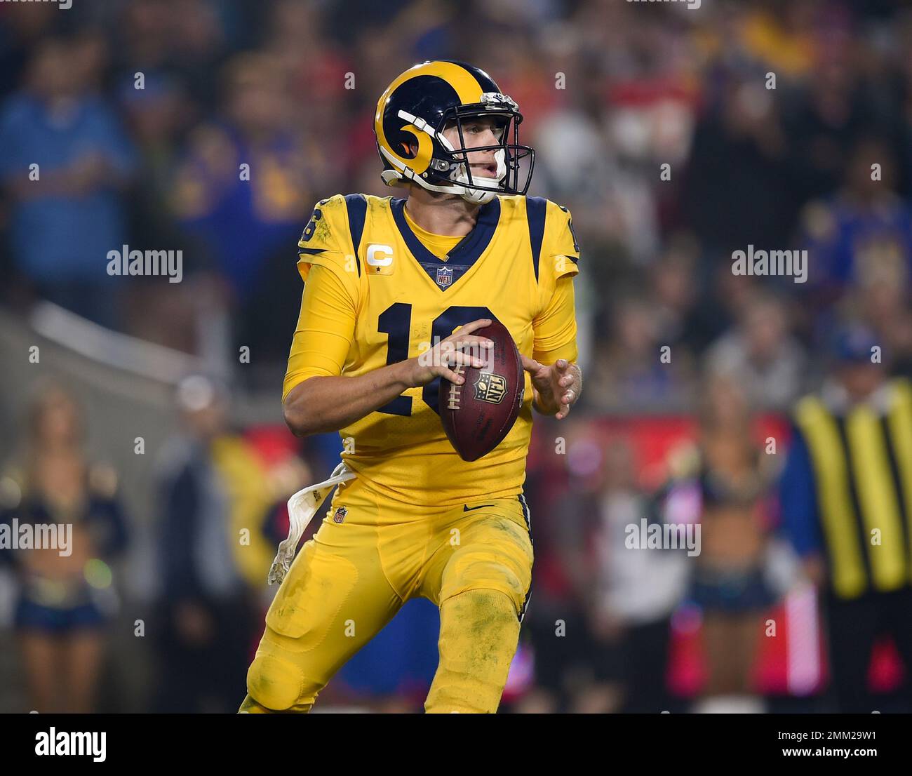 Los Angeles Rams quarterback Jared Goff in action during the second ...
