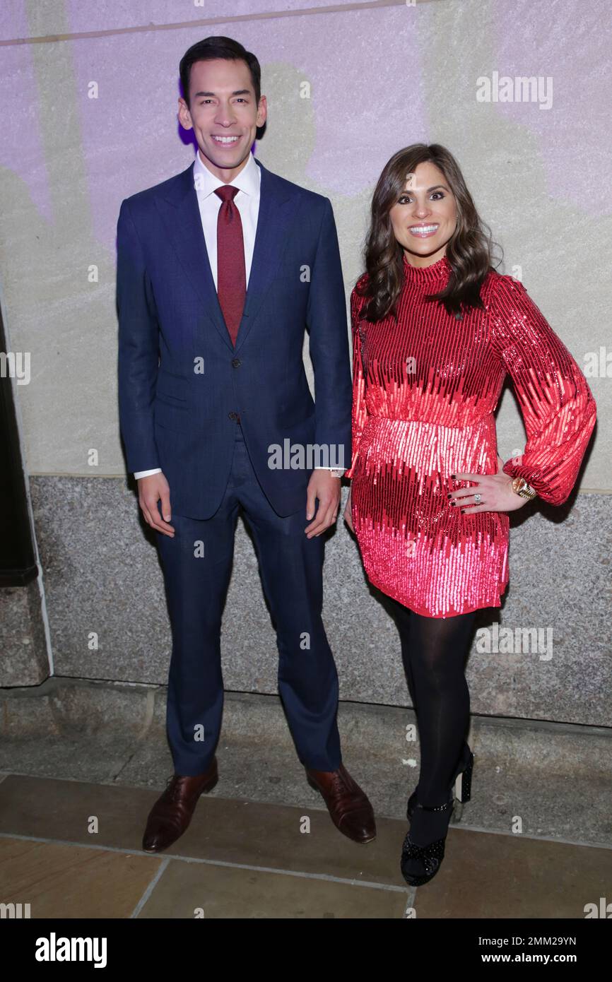 Hosts Stefan Holt, left, and Natalie Pasquarella attend the 86th annual ...