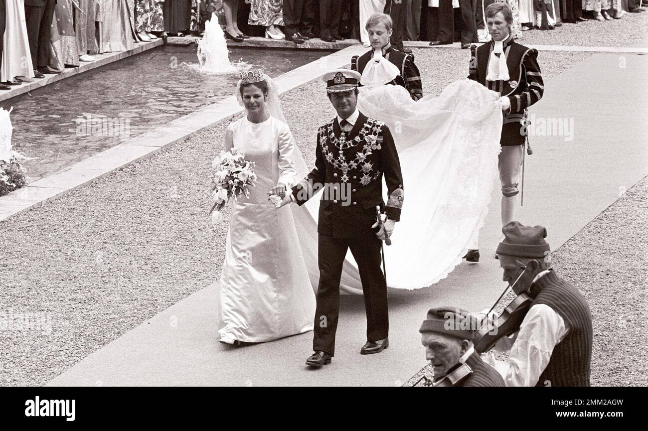 Wedding of Carl XVI Gustaf and Silvia Sommerlath. Carl XVI Gustaf, King of Sweden. Born 30 april ...