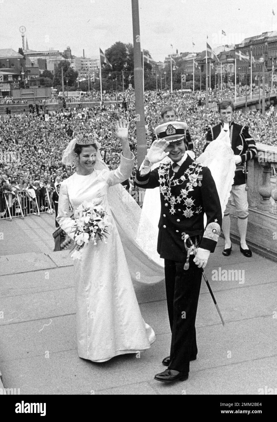 Wedding of Carl XVI Gustaf and Silvia Sommerlath. Carl XVI Gustaf, King ...