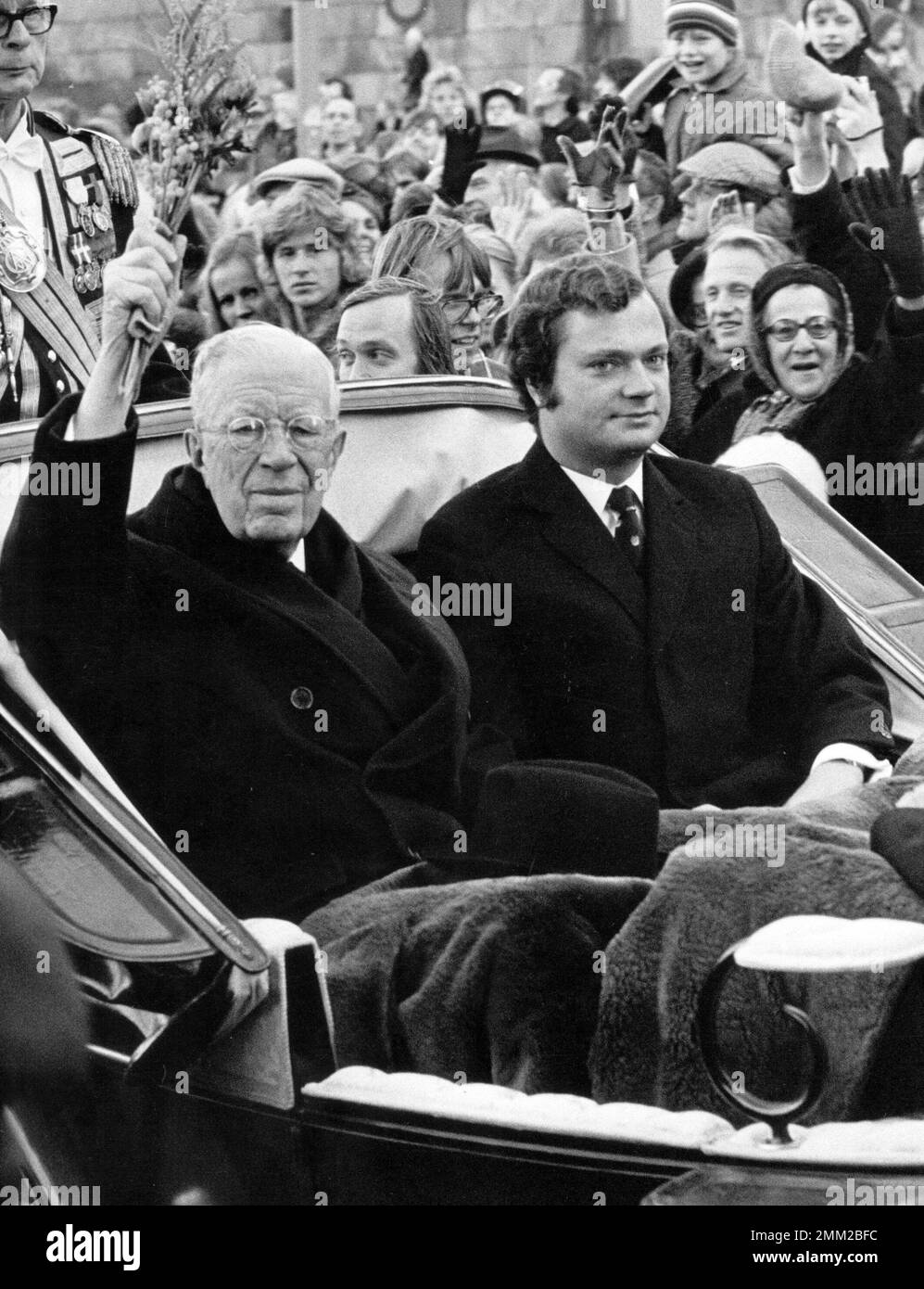 King Gustaf VI Adolf's 90th birthday 1972. King Gustaf VI Adolf with ...
