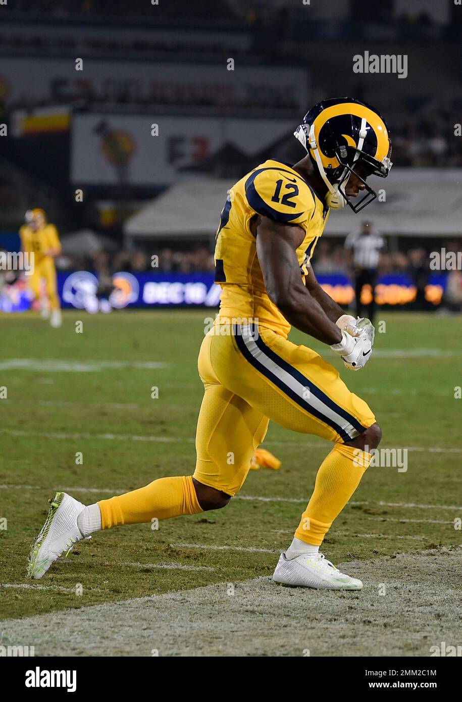 Los Angeles Rams wide receiver Brandin Cooks reacts after a pass ...