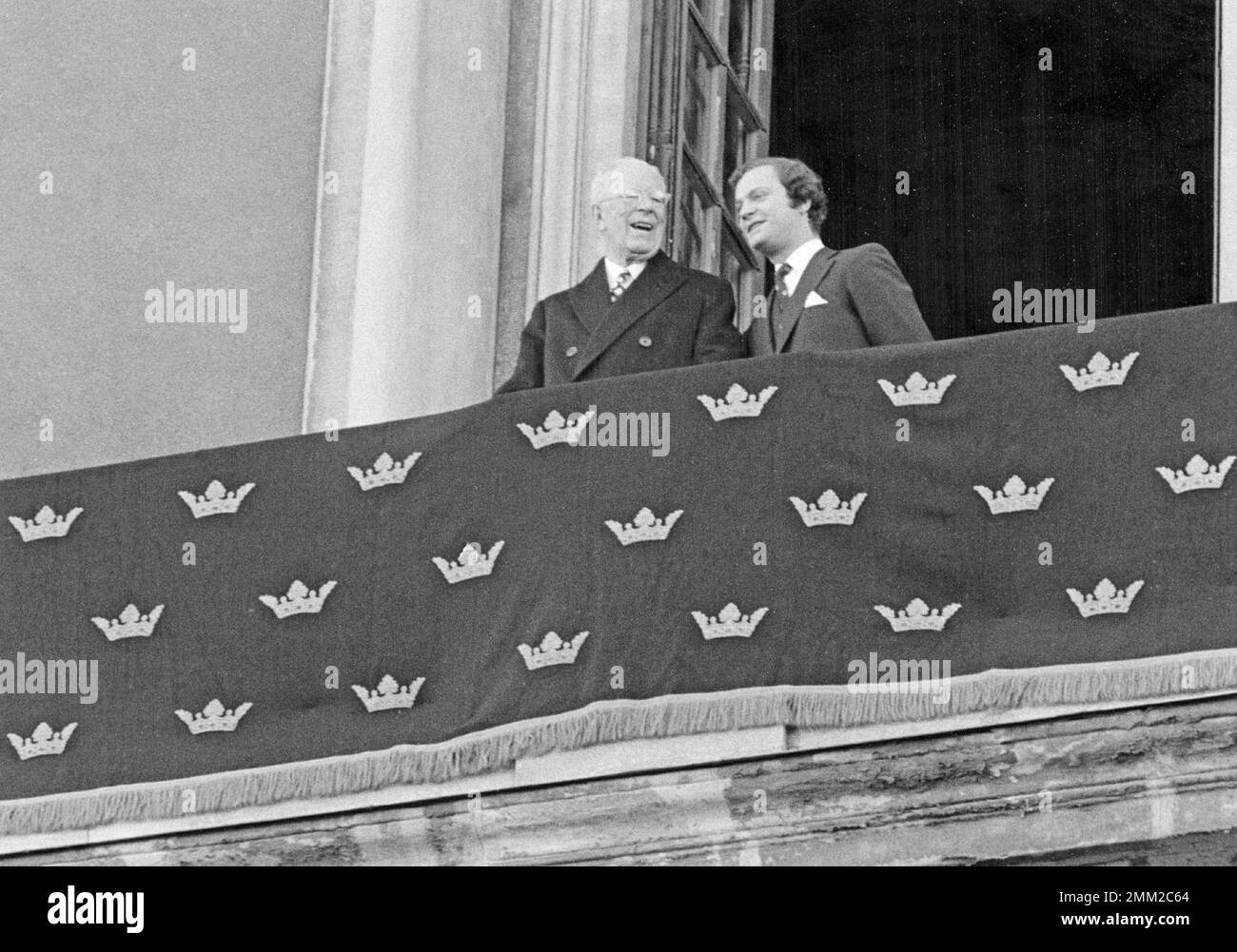 King Gustaf VI Adolf's 90th birthday 1972. King Gustaf VI Adolf with ...