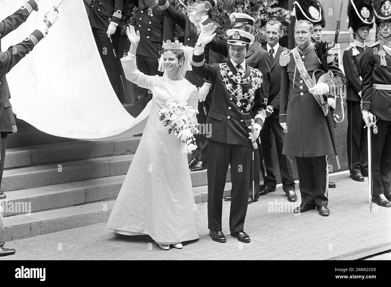 Wedding of Carl XVI Gustaf and Silvia Sommerlath. Carl XVI Gustaf, King ...