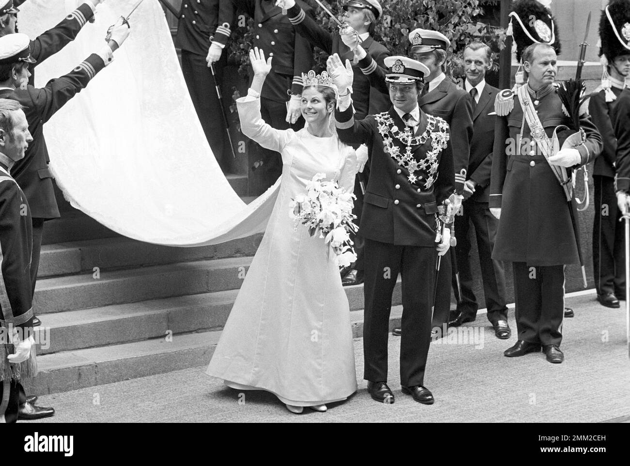 Wedding of Carl XVI Gustaf and Silvia Sommerlath. Carl XVI Gustaf, King ...