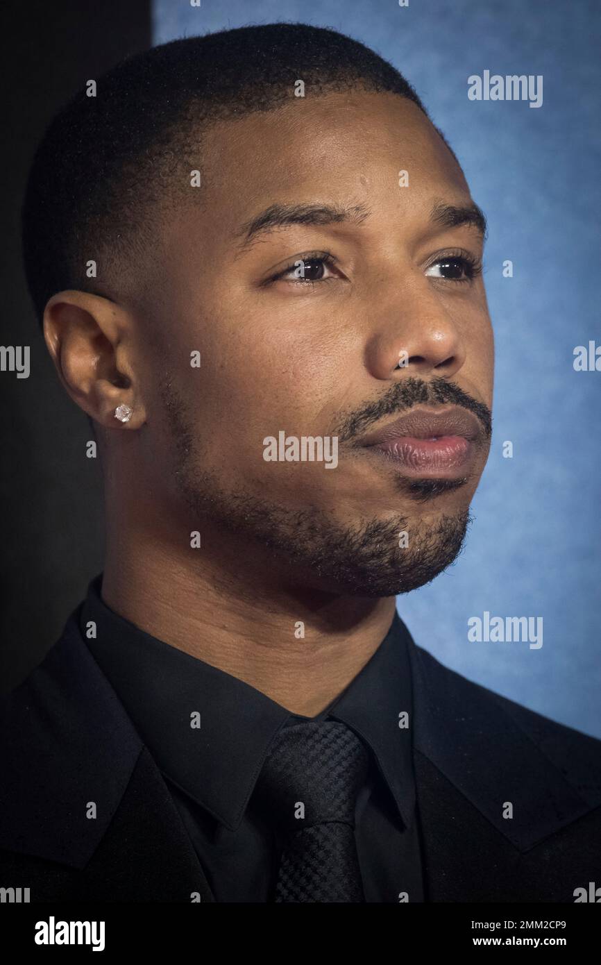 Actor Michael B. Jordan poses for photographers upon arrival at the ...