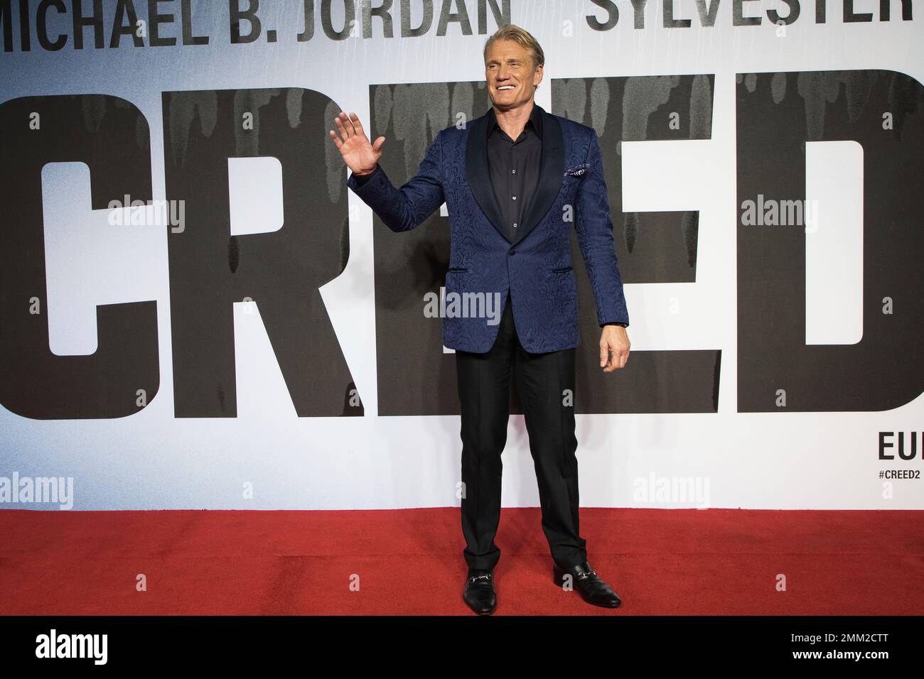 Actor Dolph Lundgren poses for photographers upon arrival at the ...