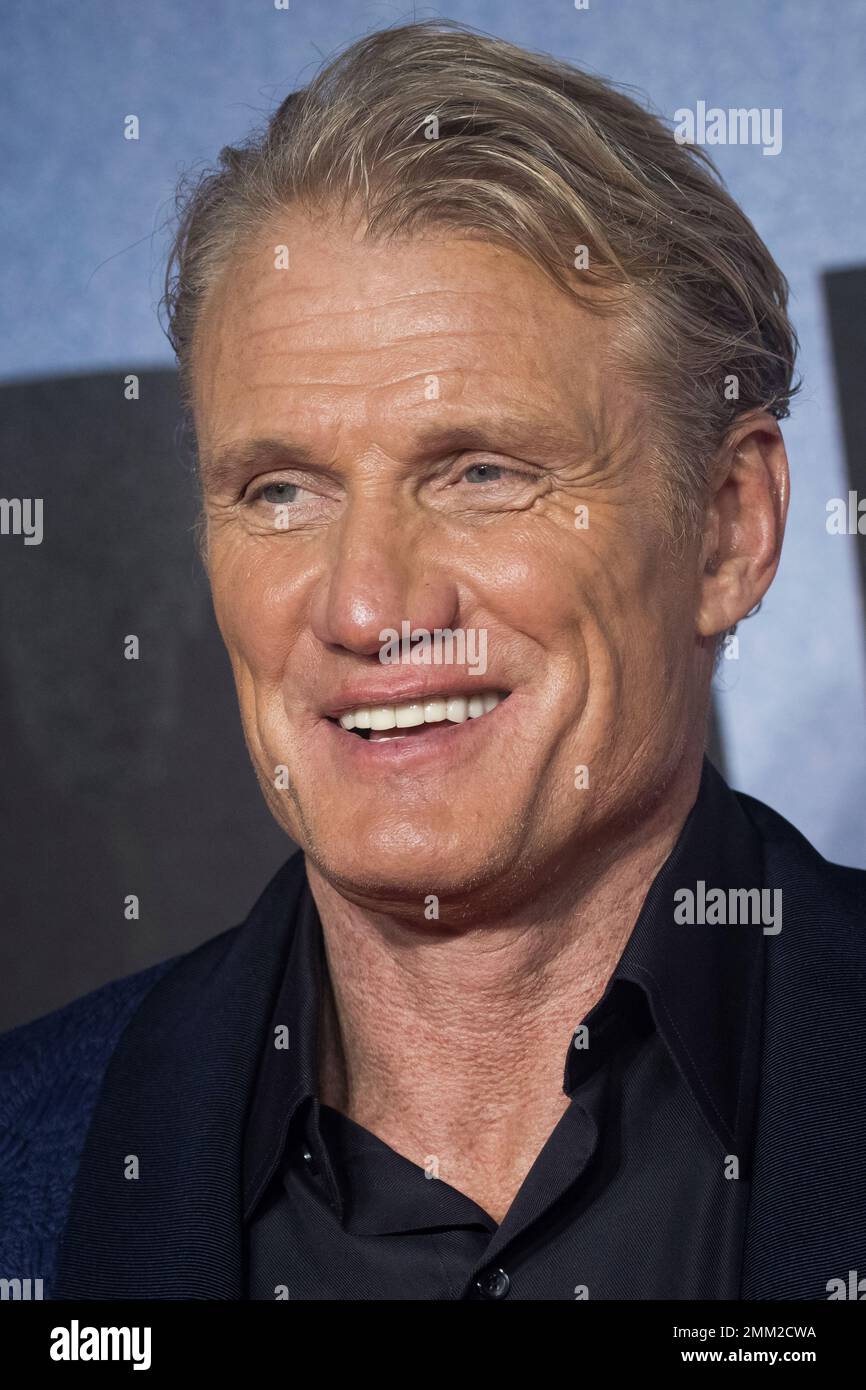 Actor Dolph Lundgren poses for photographers upon arrival at the ...