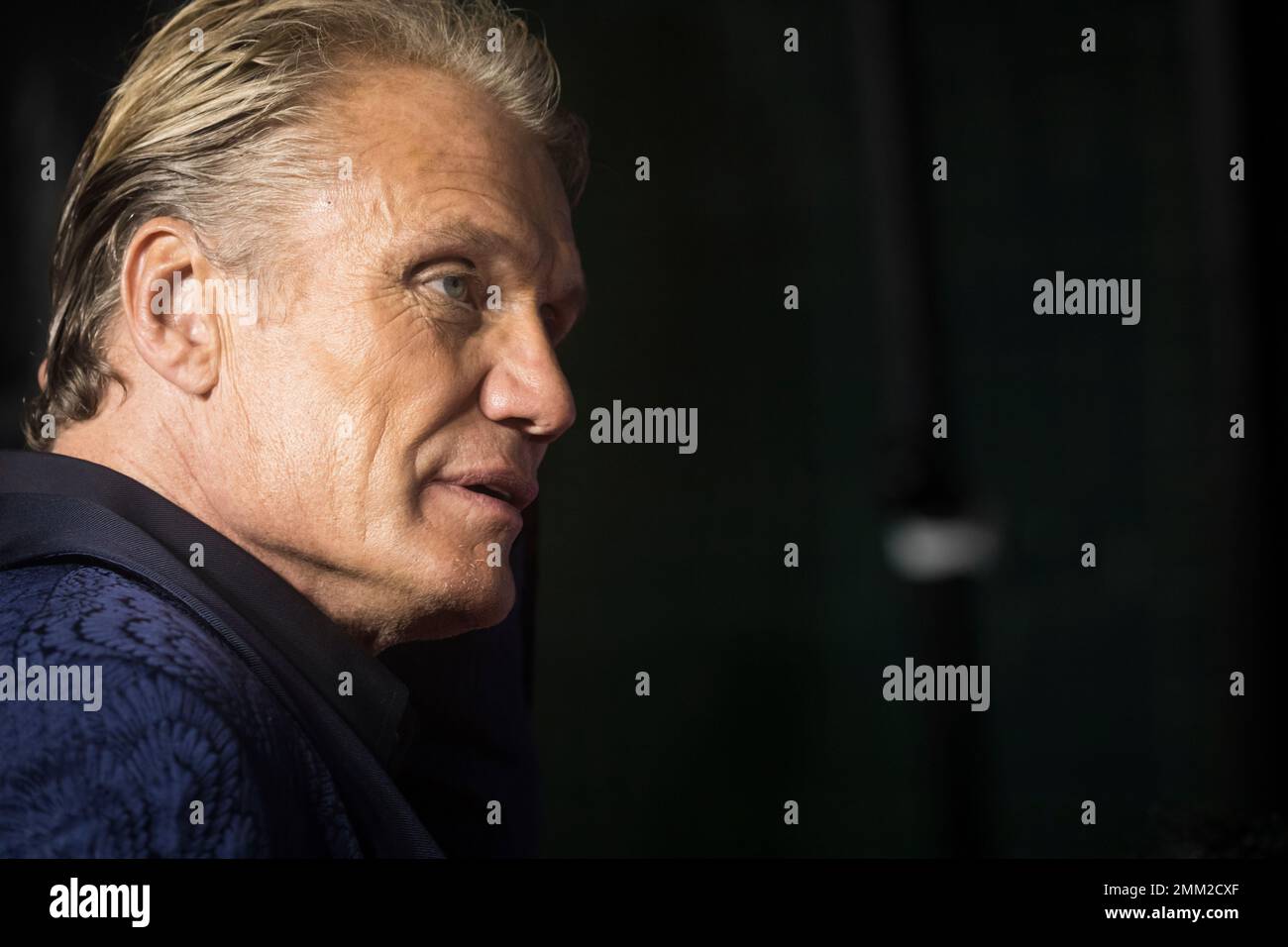 Actor Dolph Lundgren poses for photographers upon arrival at the ...
