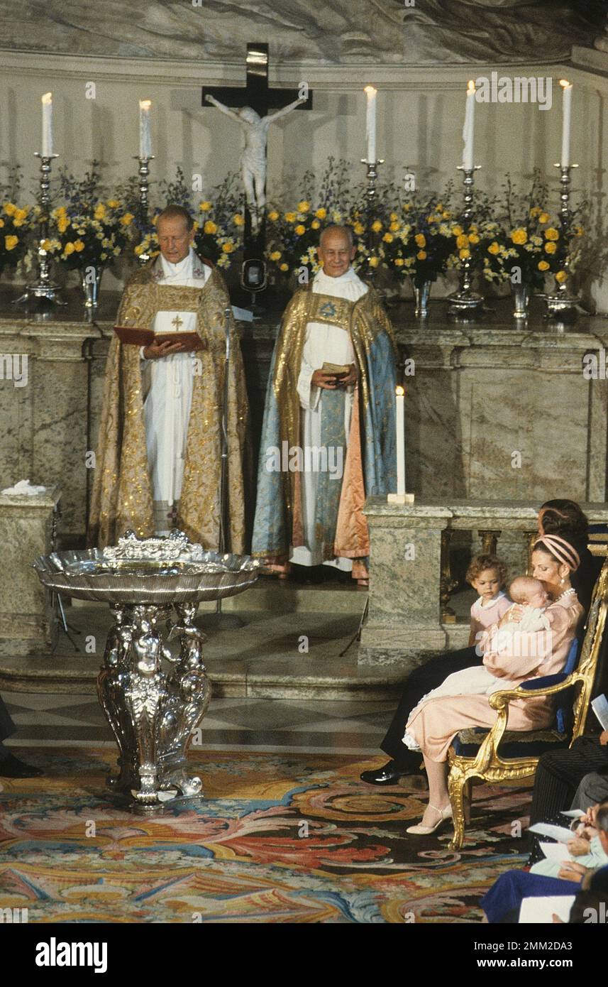 Carl XVI Gustaf, King of Sweden. Born 30 april 1946. Baptism of Prince ...