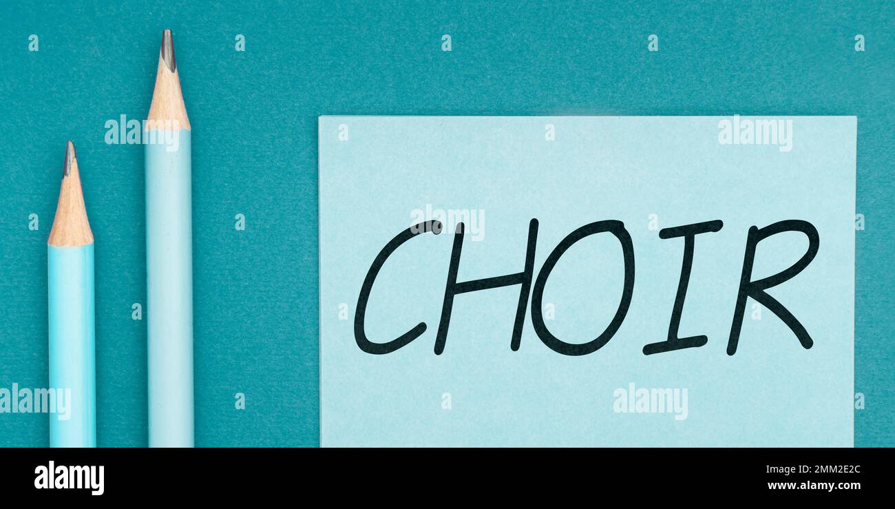 Conceptual display Choir. Business showcase a group organized to ...