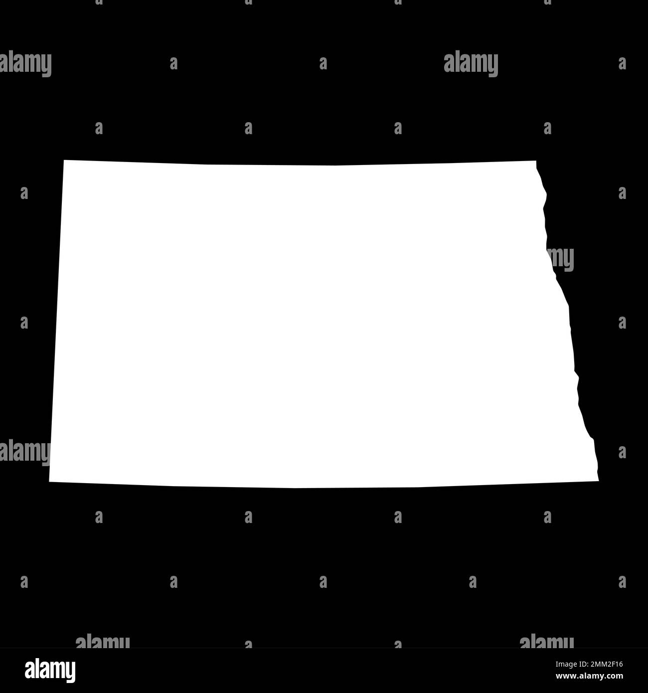 North dakota map outline Black and White Stock Photos & Images - Alamy