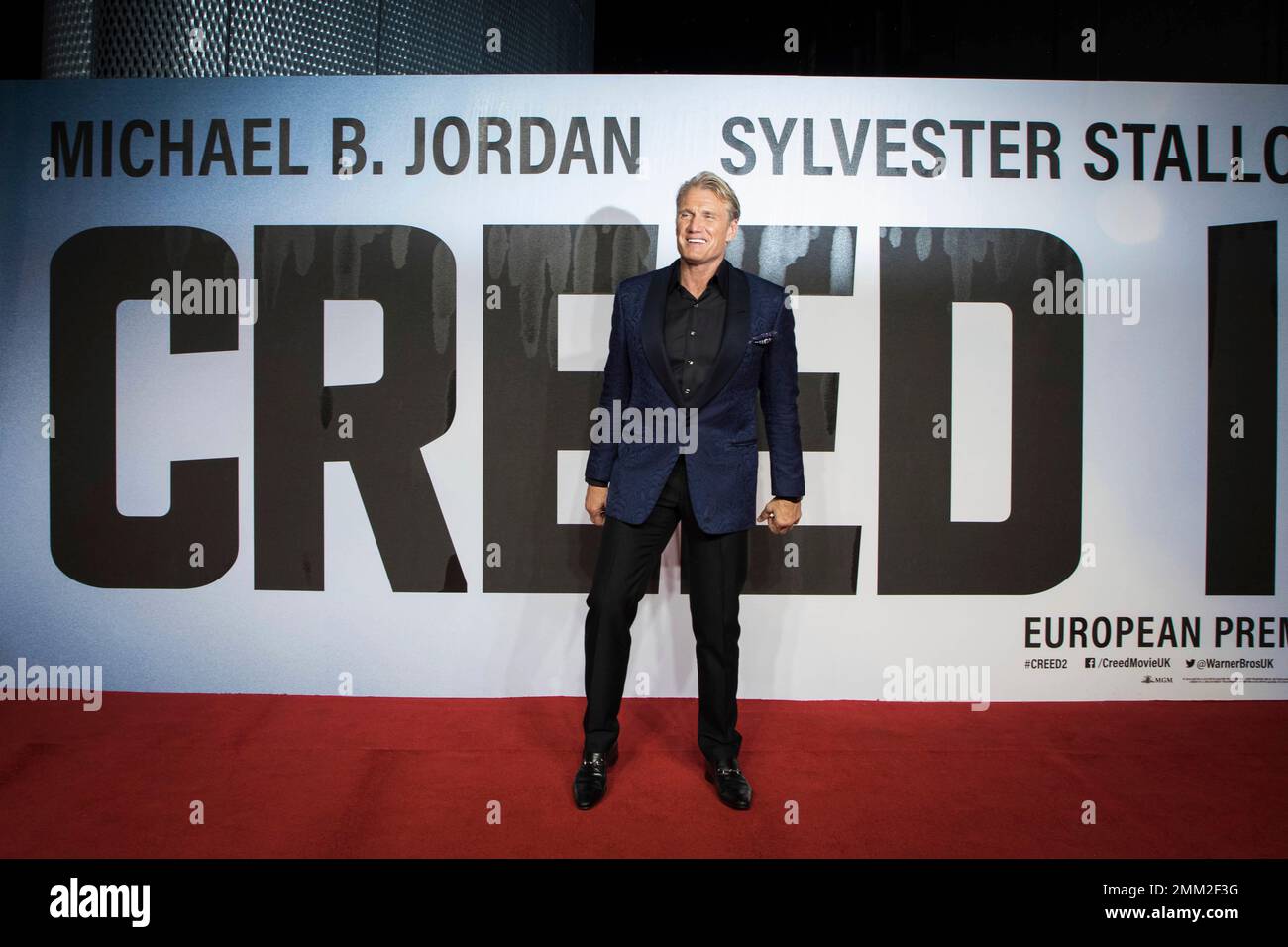 Actor Dolph Lundgren poses for photographers upon arrival at the ...