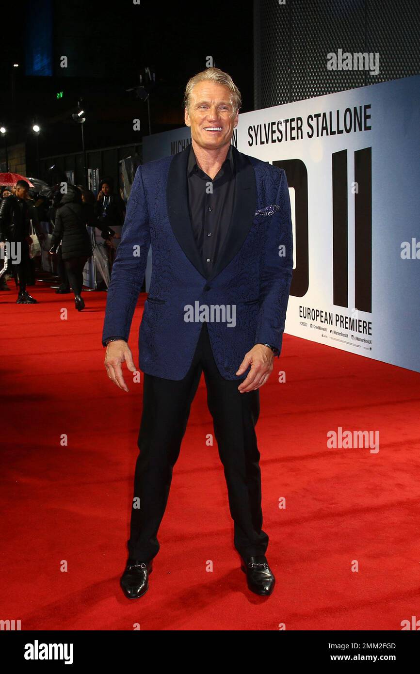 Actor Dolph Lundgren poses for photographers upon arrival at the ...