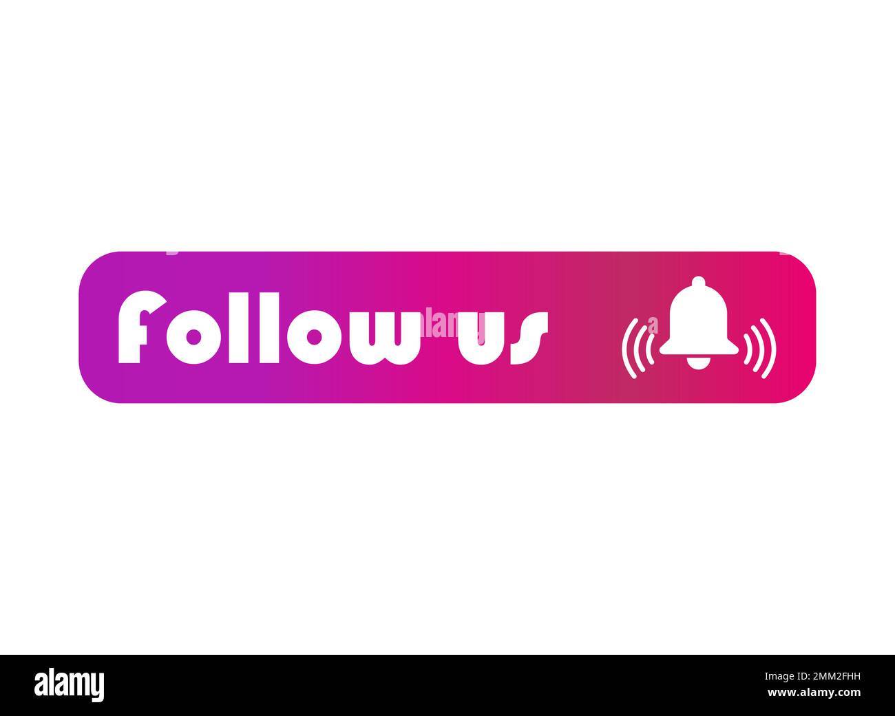 Follow us graphic concept symbol, speech button web label, vector ...