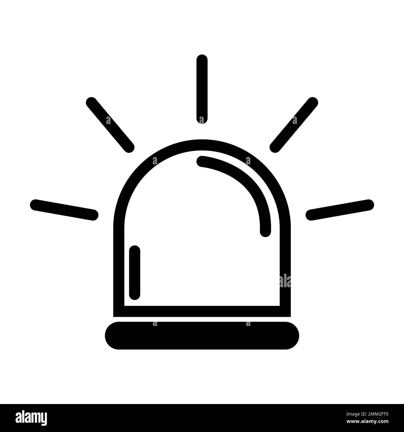 Siren fire alarm sign, signal danger light symbol, ambulance police ...