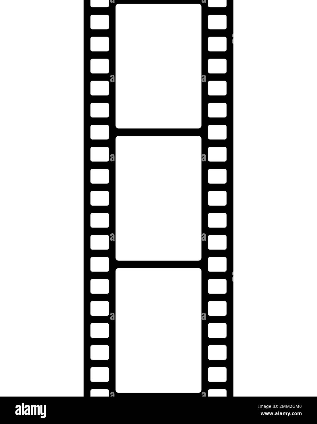 Film frame seamless pattern. Repeated black strip isolated on white ...