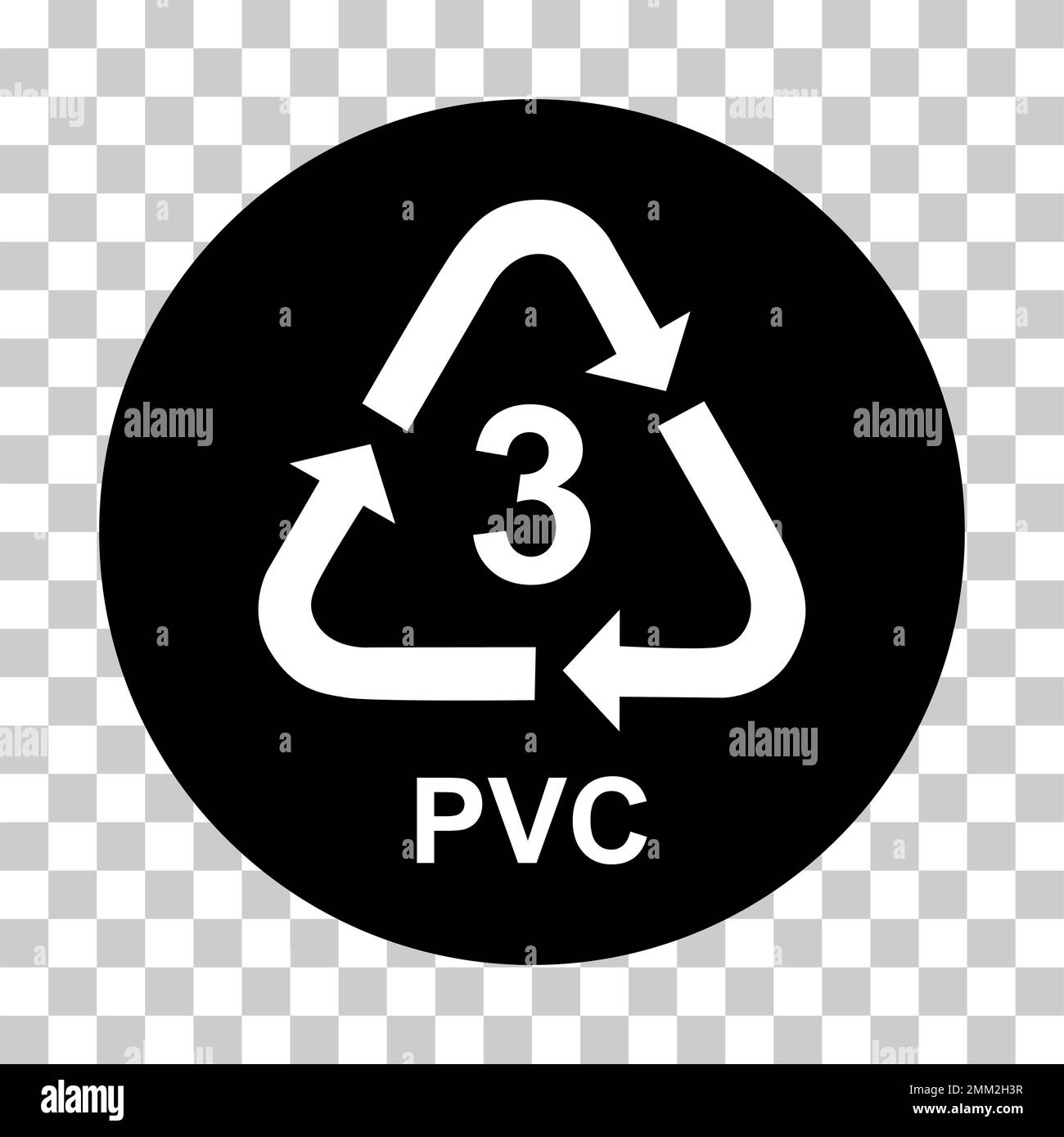 Plastic symbol, ecology recycling sign isolated on white background ...