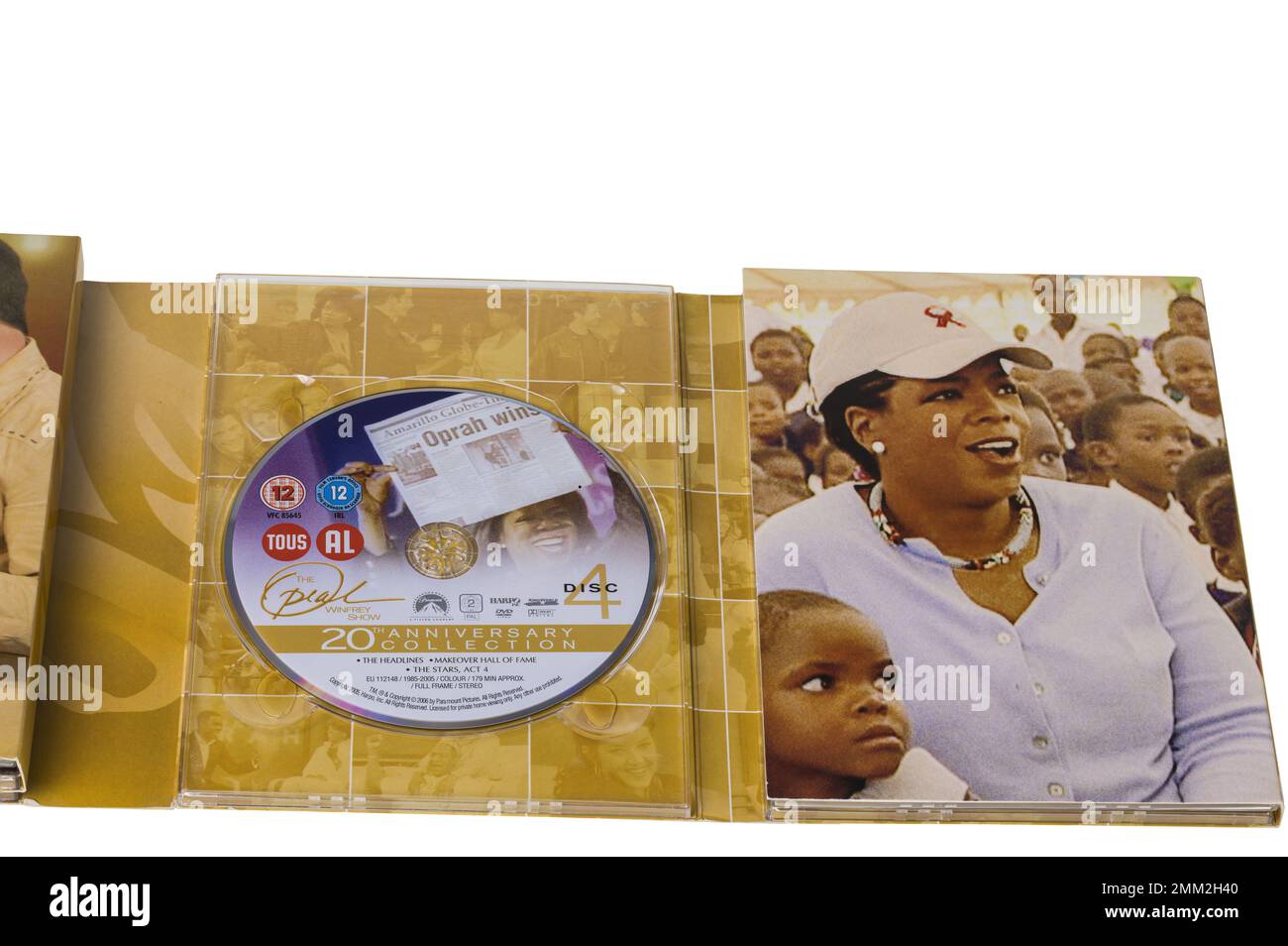Close up view of disc 4 of 20th anniversary DVD set box of Oprah ...