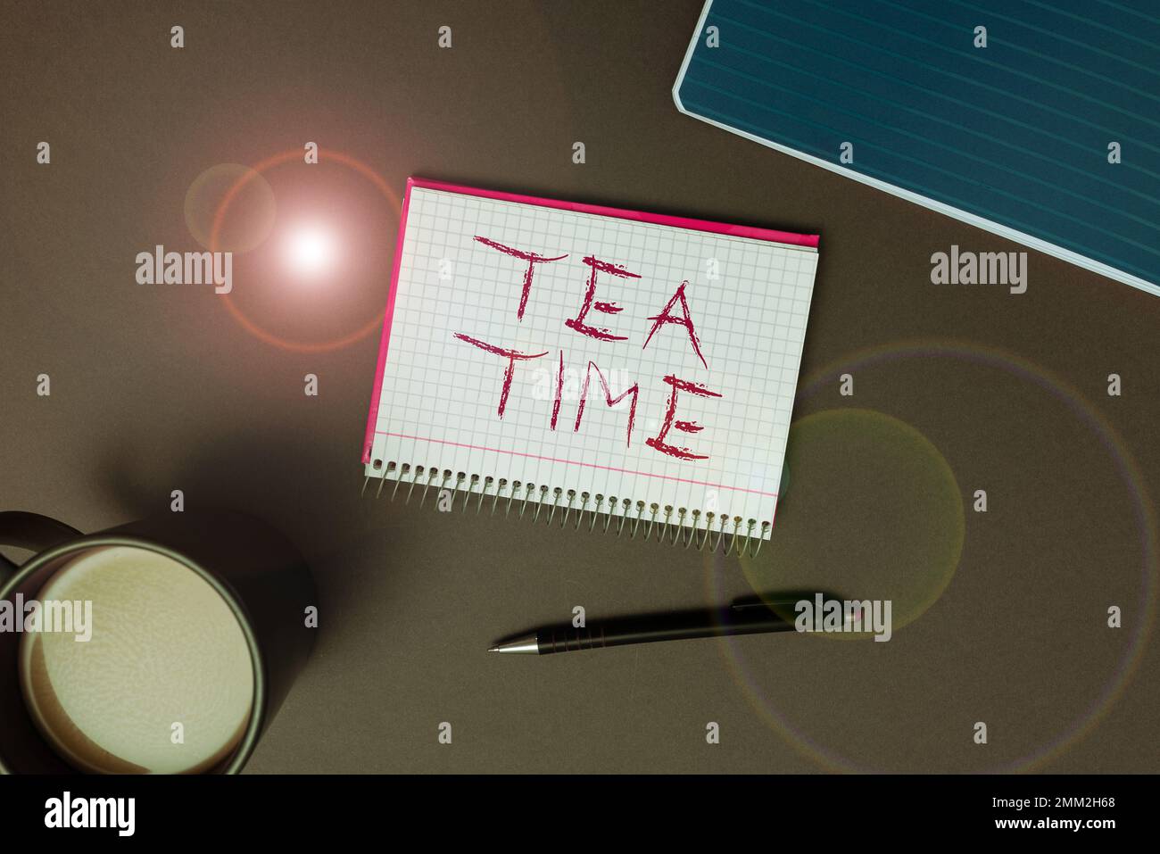 Handwriting text Tea Time. Word Written on the time in the afternoon ...
