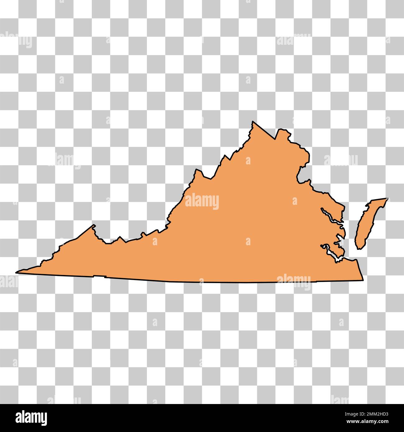 Virginia map shape, united states of america. Flat concept icon symbol ...
